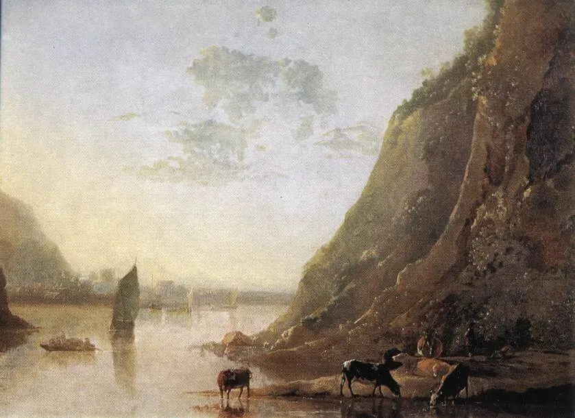 River­bank with Cows - Aelbert Cuyp - Museum Quality Oil Painting ...